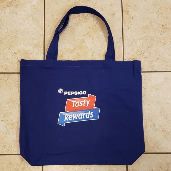 Pepsi | Bags | Brand New Pepsi Co Tasty Rewards Navy Blue Canvas Tote ...